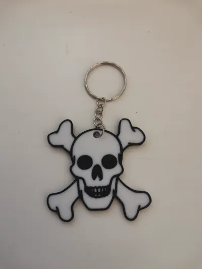 Skull multicolor keychain by BT3D printing - MakerWorld