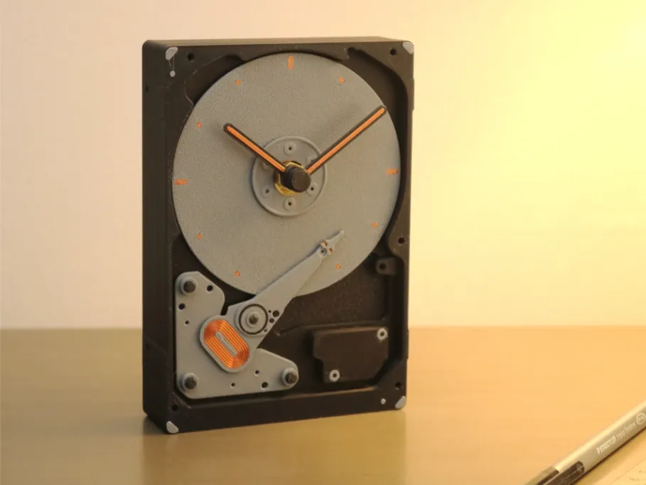 hard disk clock - Free 3D Print Model - MakerWorld