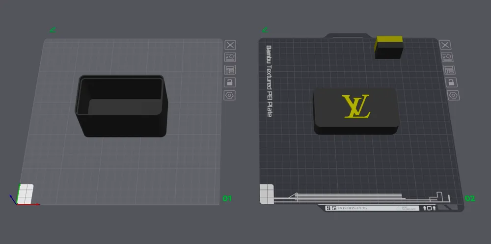 Jewelry box with LV logo - Louis Vuitton - Free 3D Print Model - MakerWorld