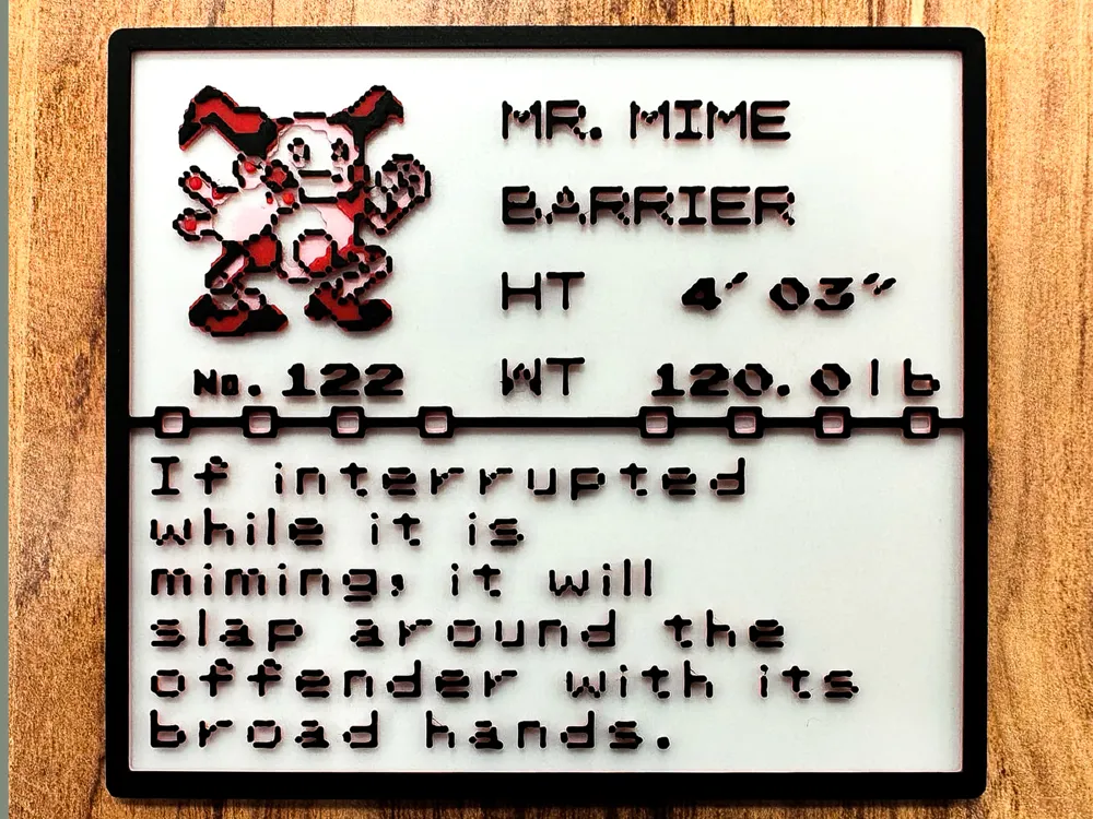 Pokemon Pokedex Mr. Mime by CraftyFox3D MakerWorld: Download Free 3D Models