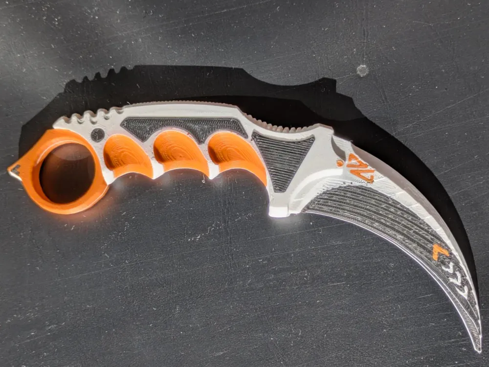 Asiimov Karambit CS2 - Free 3D Print Model - MakerWorld