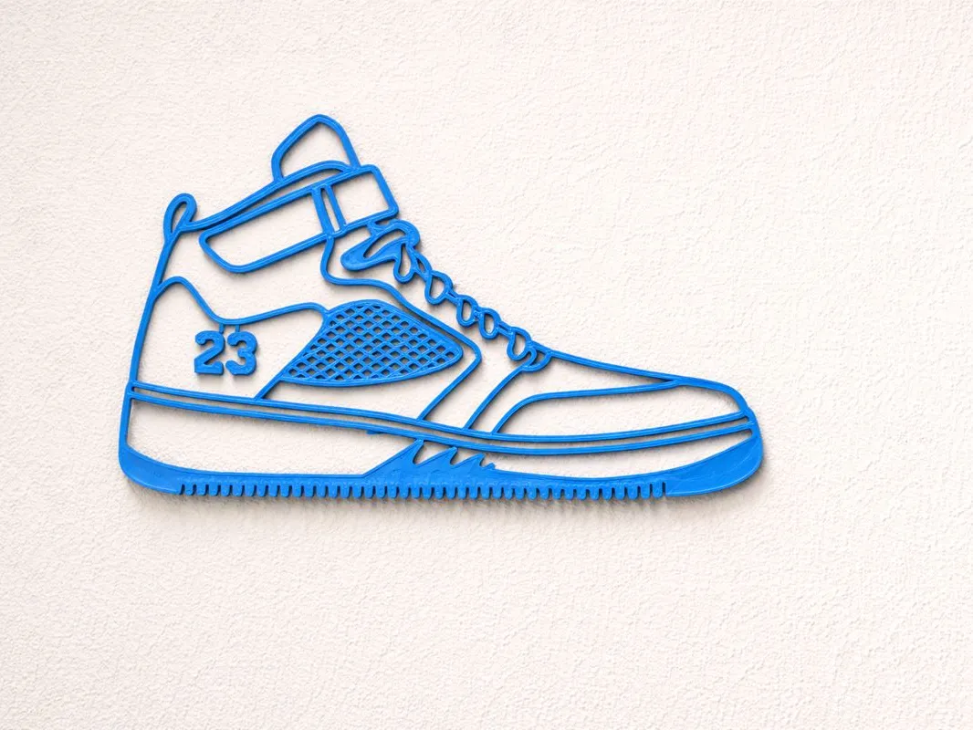 Retro Fusion 5 Sneaker Wall Art - Free 3D Print Model - MakerWorld