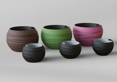 Modern Flow Planter – Self-Watering Pot Collection - Free 3D Print ...