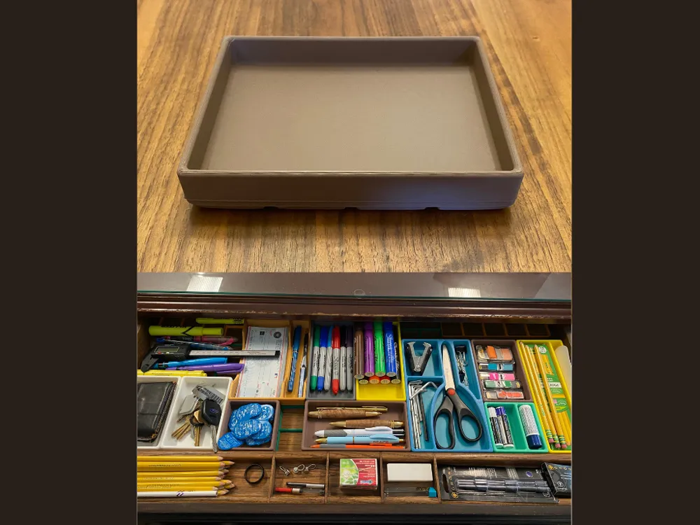 4x3x25mm Gridfinity Desk Tray by pmorganMakerWorld: Download Free 3D Models