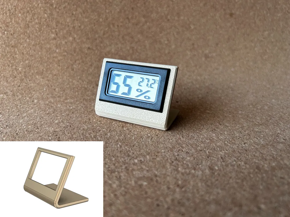 Hygrometer Thermometer Stand - NO Support by MaroDavide - MakerWorld