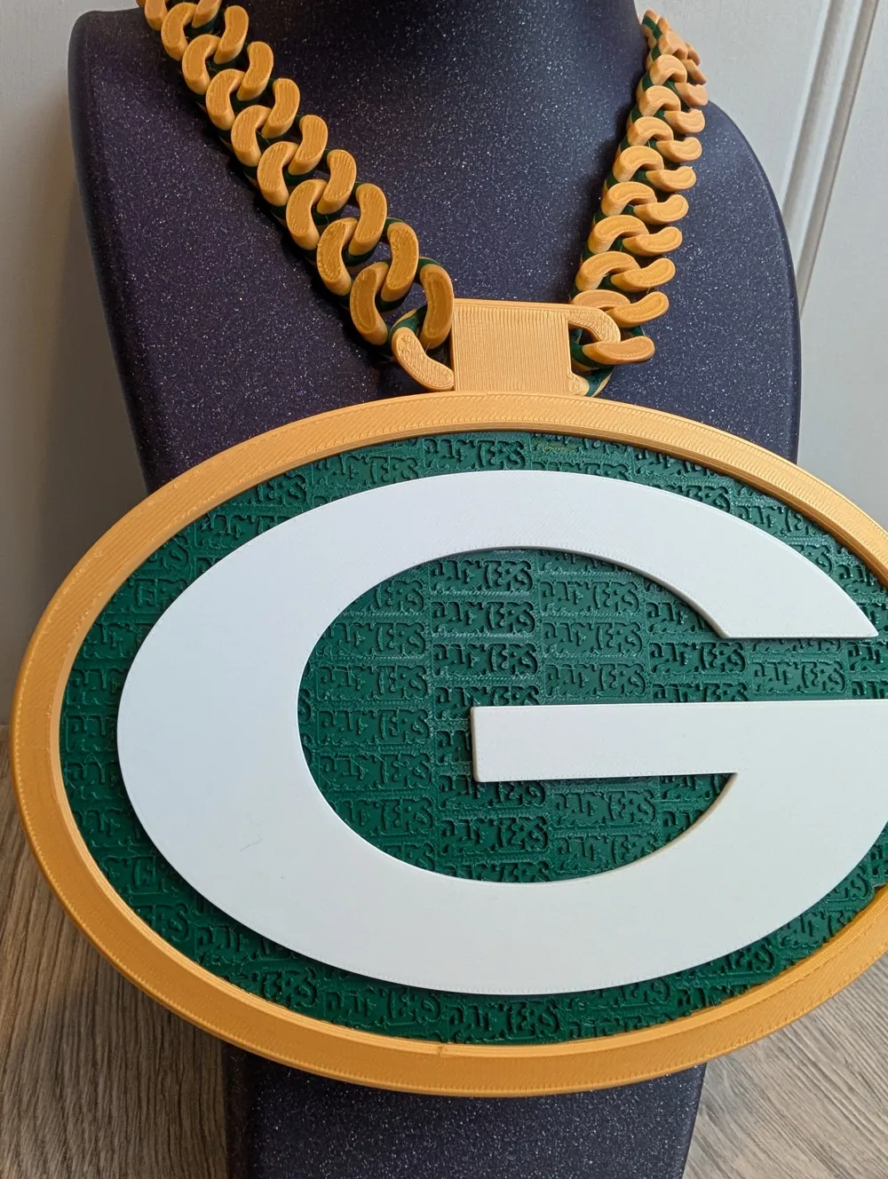 Green Bay Packers Oversized Pendant and Chain by MFDesigns3D MakerWorld ...