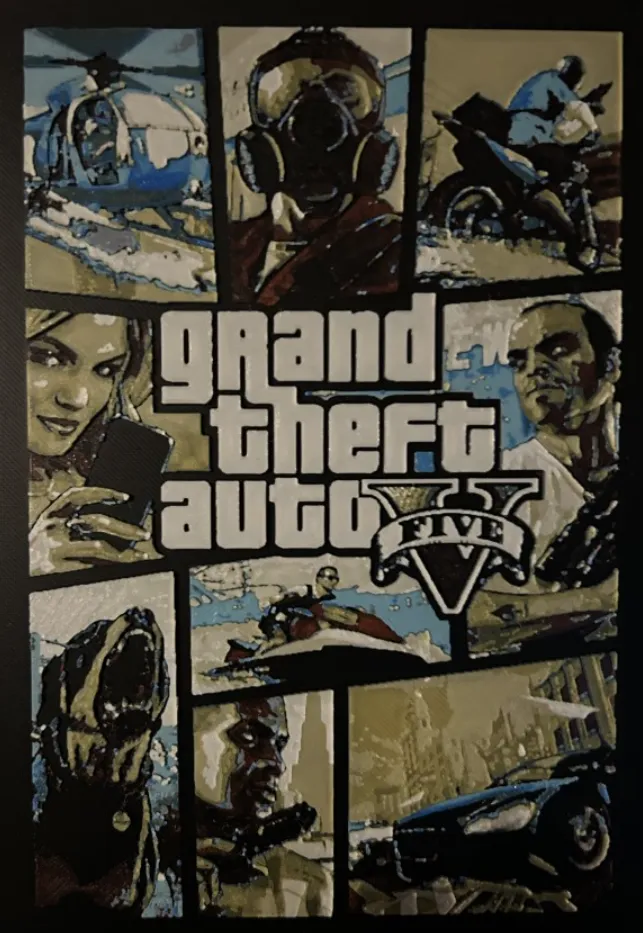 Hueforge Game Poster - Grand Theft Auto V - by JoDau - MakerWorld
