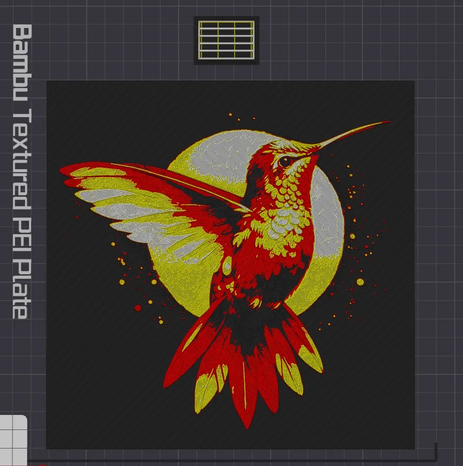 Fire hummingbird - HueForge by Morfeo_XX - MakerWorld