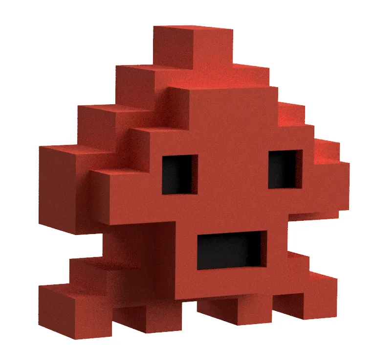 Space Invaders SQUID Ornament by WikiZell - MakerWorld