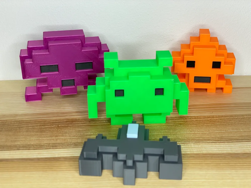 Space Invaders SQUID Ornament by WikiZell - MakerWorld