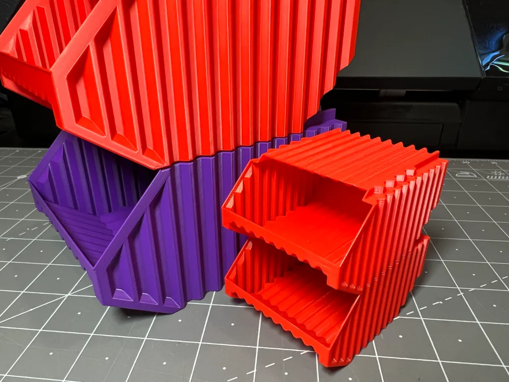 Stackable Storage Bin, Spiralized Vase Mode by Studio 727 MakerWorld: Download Free 3D Models