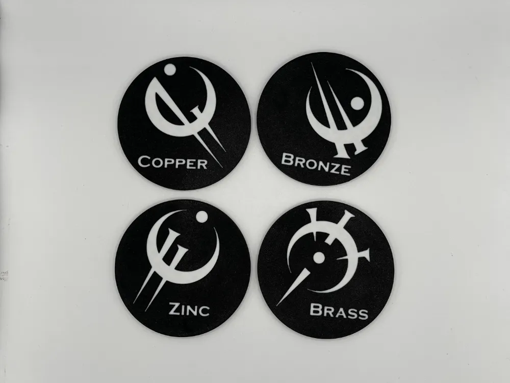 Mental Metals Coasters - Mistborn - Free 3D Print Model - MakerWorld