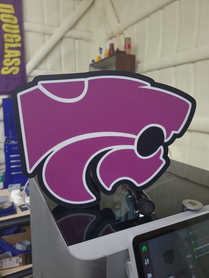 Kansas State Wildcat Powercat lightbox by Britts Prints - MakerWorld
