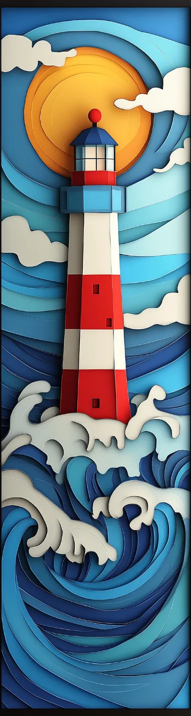 PaperCraft Lighthouse Bookmark - Set 2 by Titorez MakerWorld: Download ...