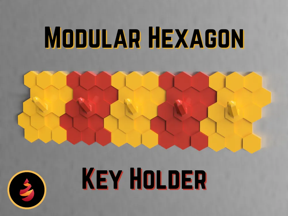 Modular Hexagon Key Holder by JamesThePrinter - MakerWorld