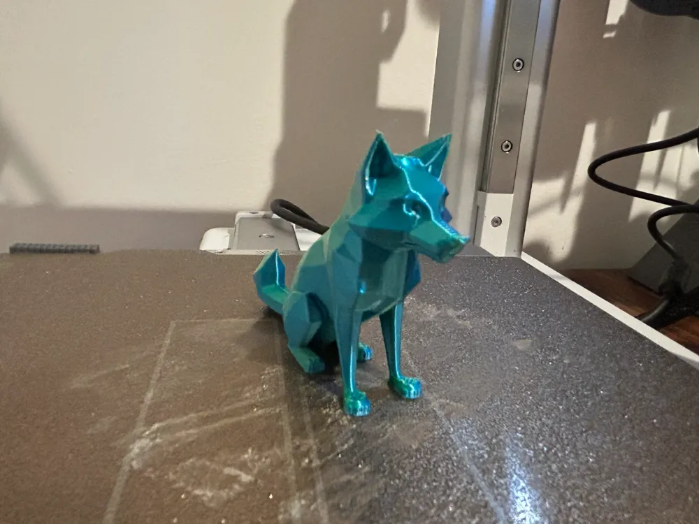 Low Poly Sitting Wolf by 3D Fusion MakerWorld: Download Free 3D Models