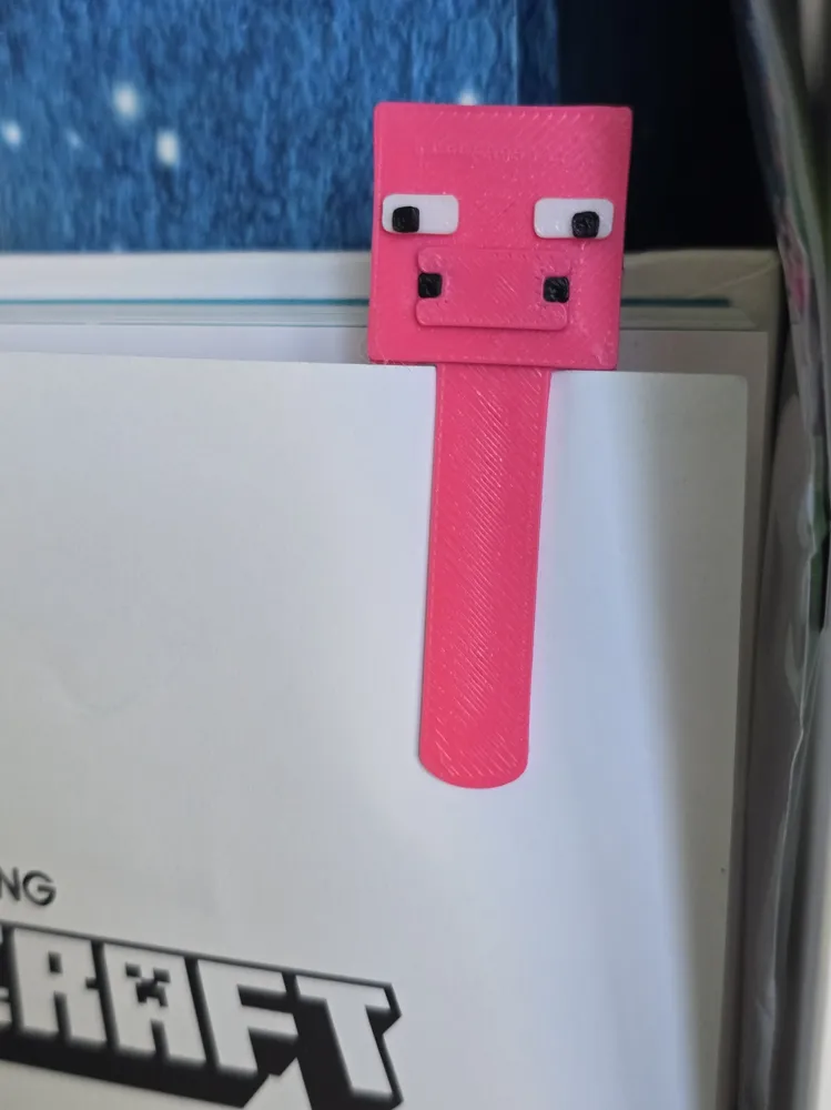 PIG bookmark for Minecraft fan - Free 3D Print Model - MakerWorld