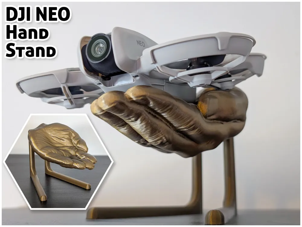 DJI Neo Hand Stand by ByteSlinger MakerWorld: Download Free 3D Models