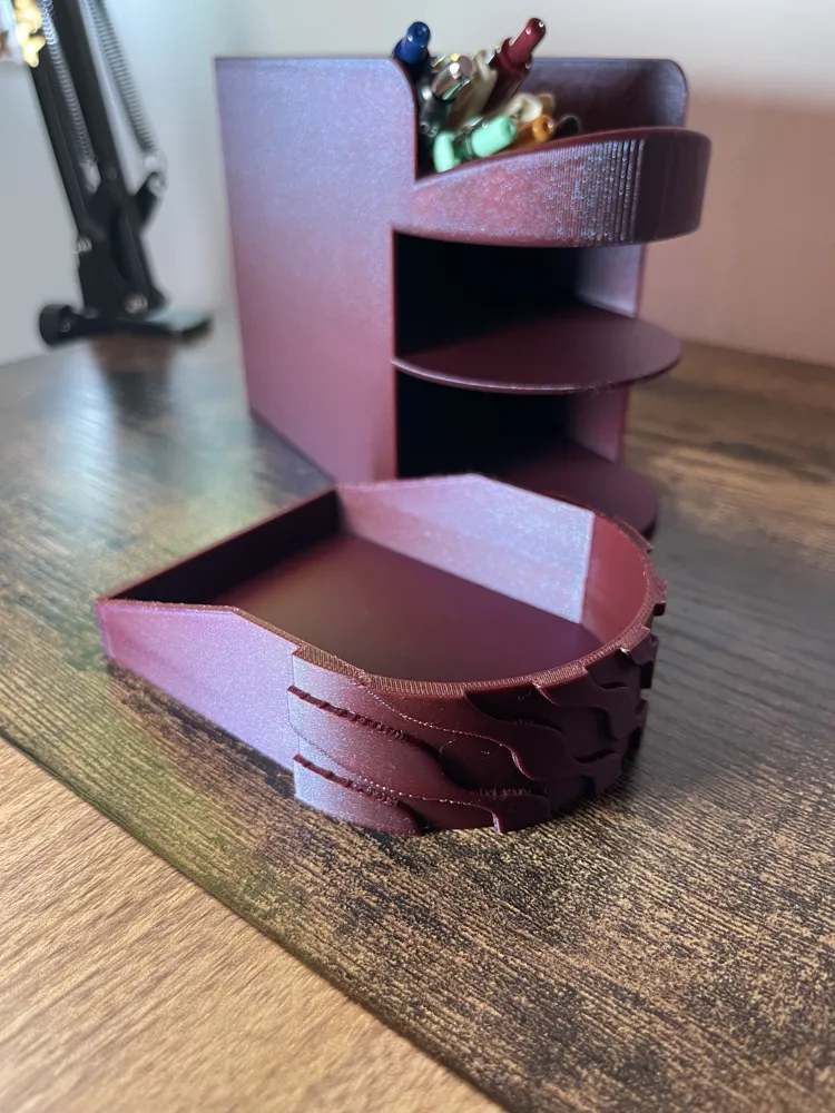 Wave Desktop Organizer Pull-Out Drawers by Pages & Projects MakerWorld ...