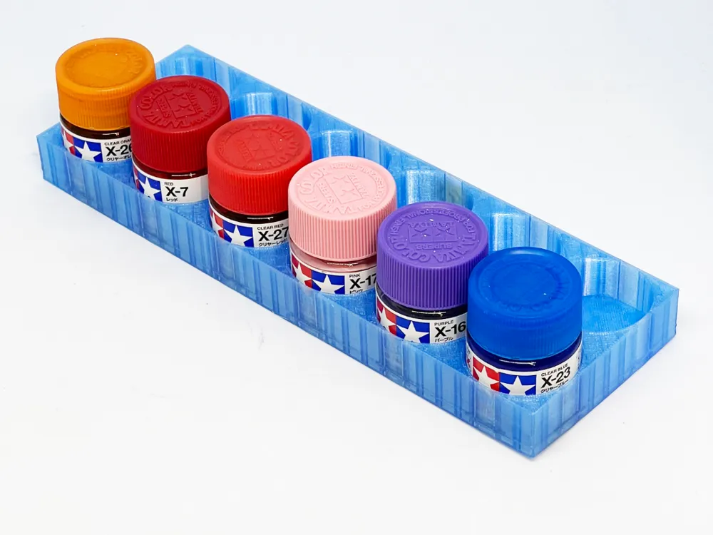 Smallest 12-bottle holder for Tamiya Color - Free 3D Print Model ...