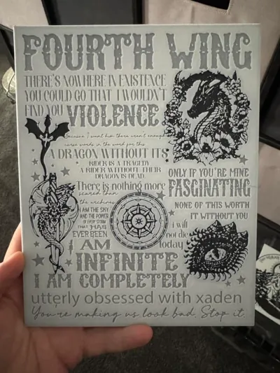 Fourth Wing Hueforge Notable Quotes by samiam2714 - MakerWorld