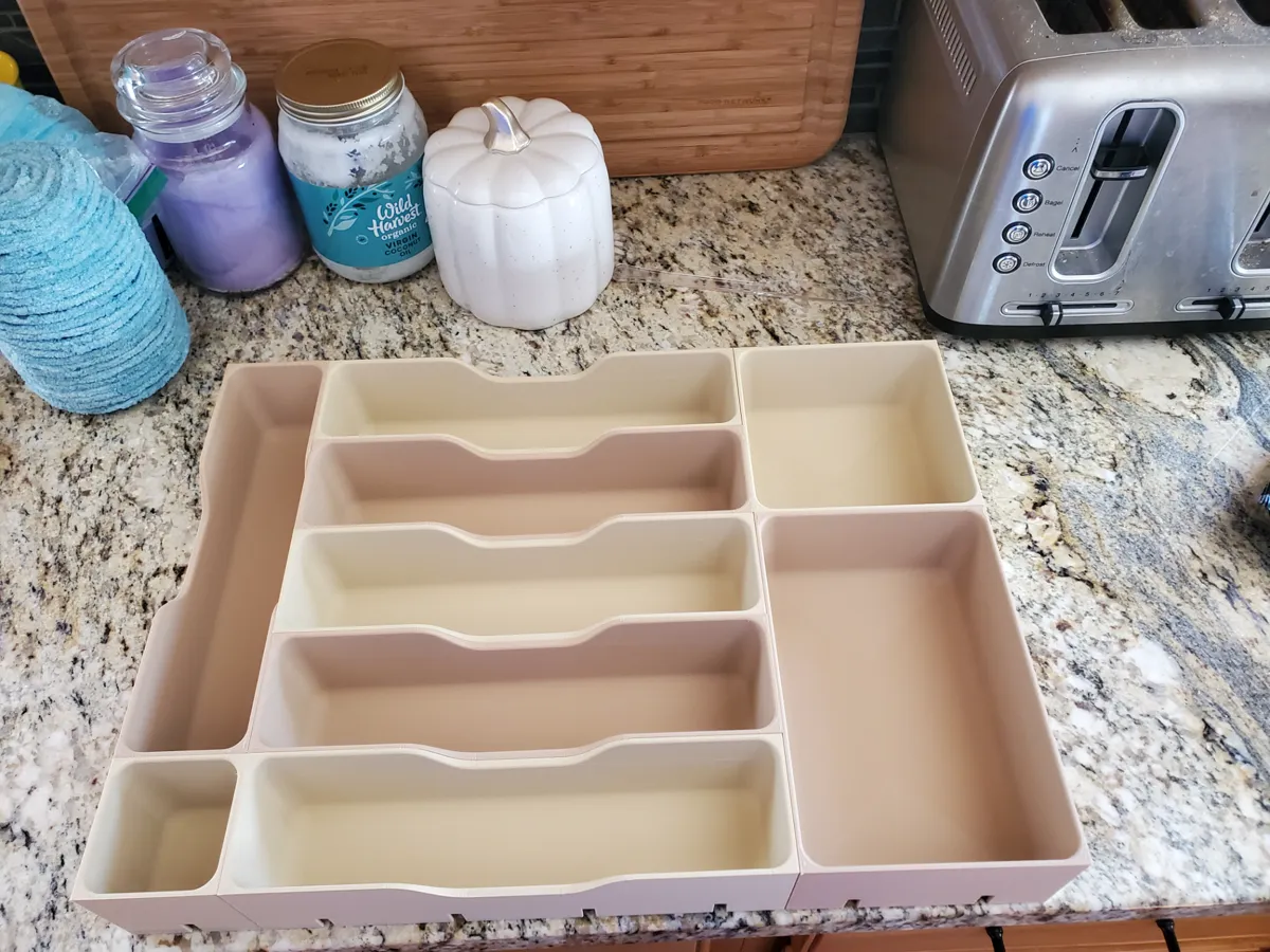 Modular Silverware Drawer Tray - Free 3D Print Model - MakerWorld