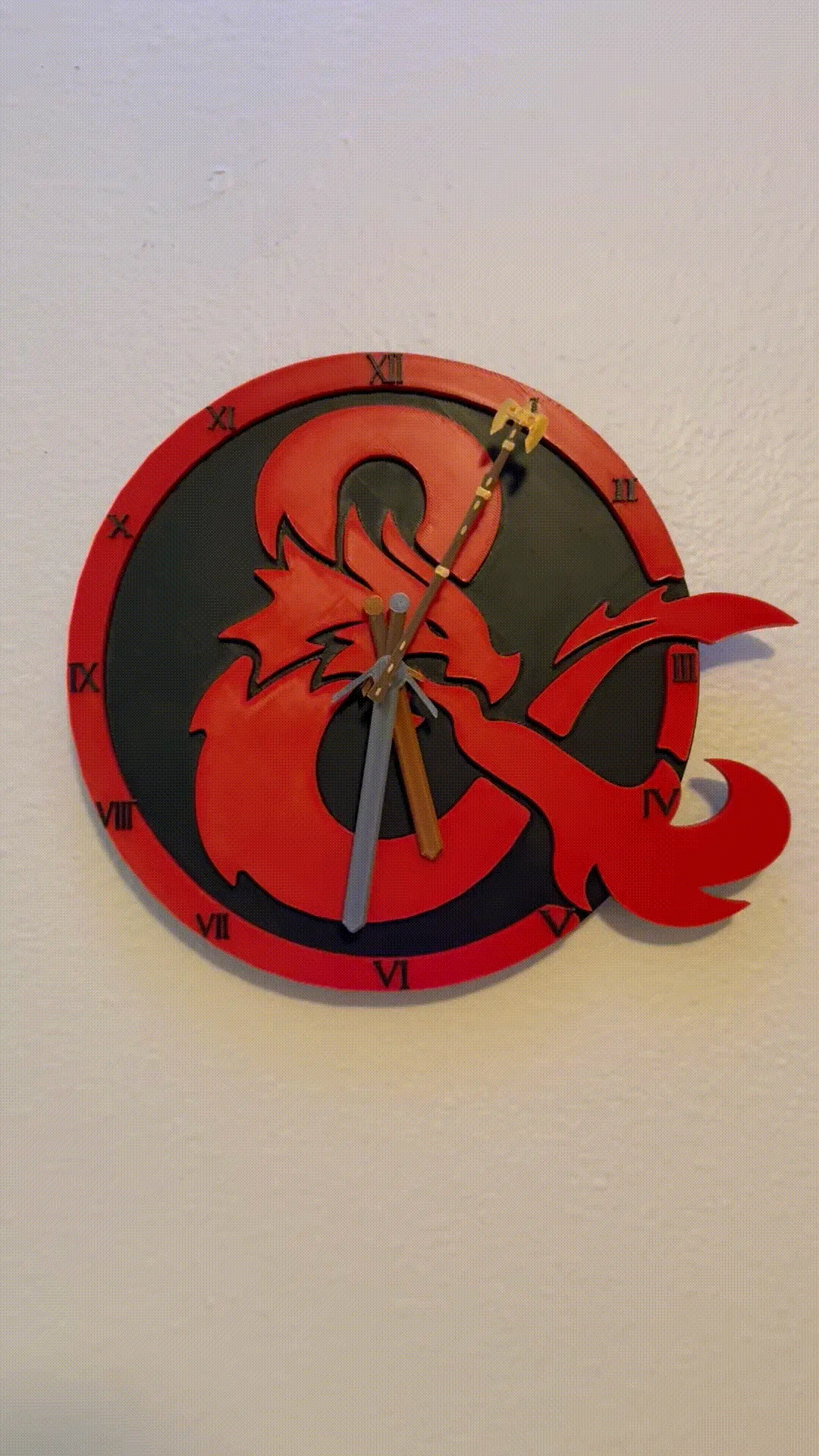 Dungeons And Dragons D&D Logo Clock - Free 3D Print Model - MakerWorld