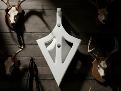 Arrowhead Deer Skull Wall Mount - Free 3D Print Model - MakerWorld