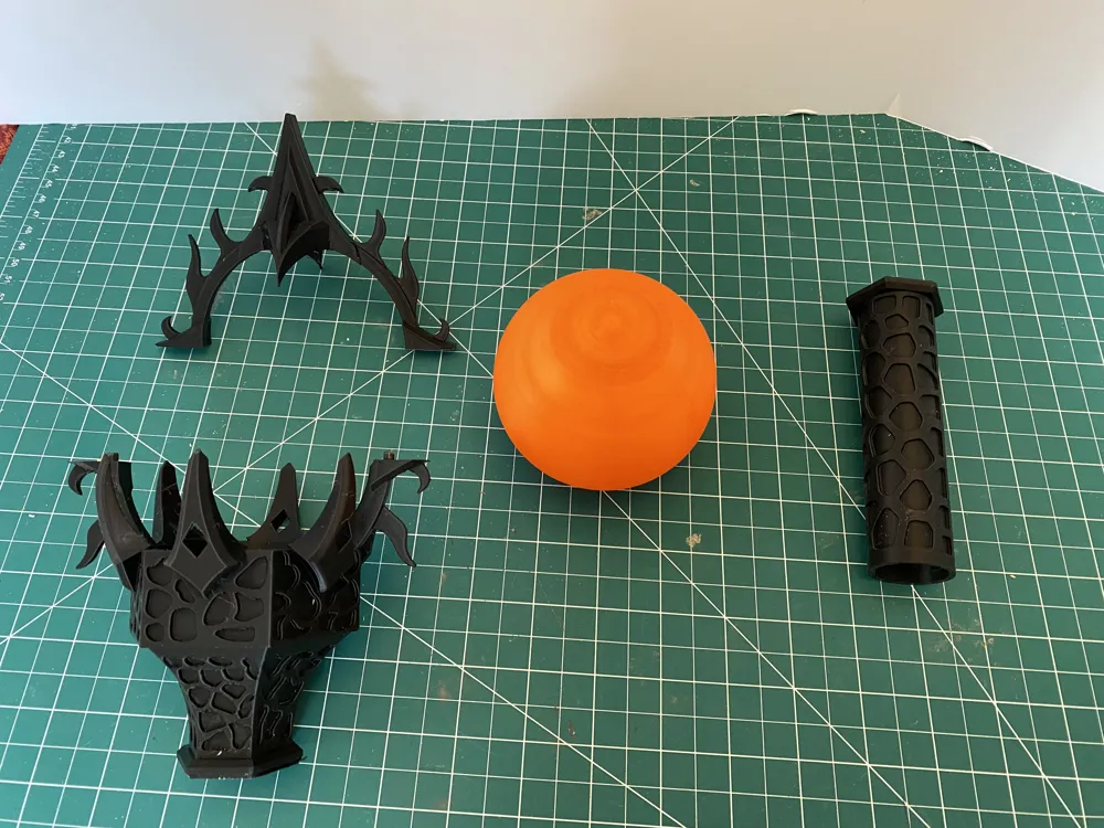 Lighted Wizard Staff Topper - Free 3D Print Model - MakerWorld