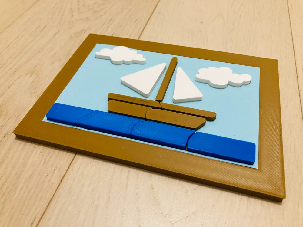 simpson boat puzzle for kids by Eden-LAB - MakerWorld