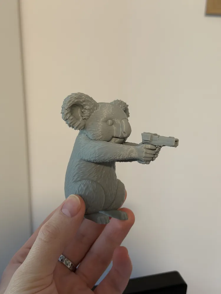 Gangster Koala Screen Buddy - Free 3D Print Model - MakerWorld