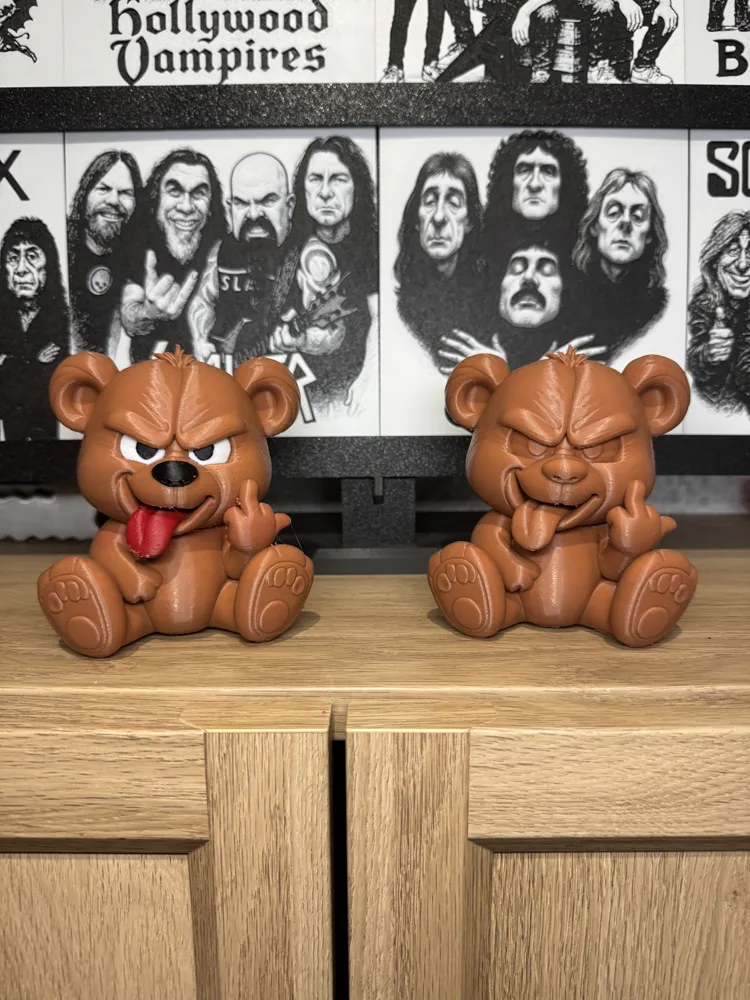 Cheeky Grumpy Bear Number 2 by Lemmy3DPrint MakerWorld: Download Free ...