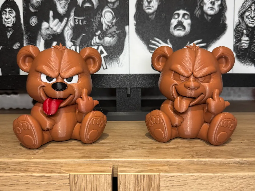 Cheeky Grumpy Bear Number 2 by Lemmy3DPrint MakerWorld: Download Free ...