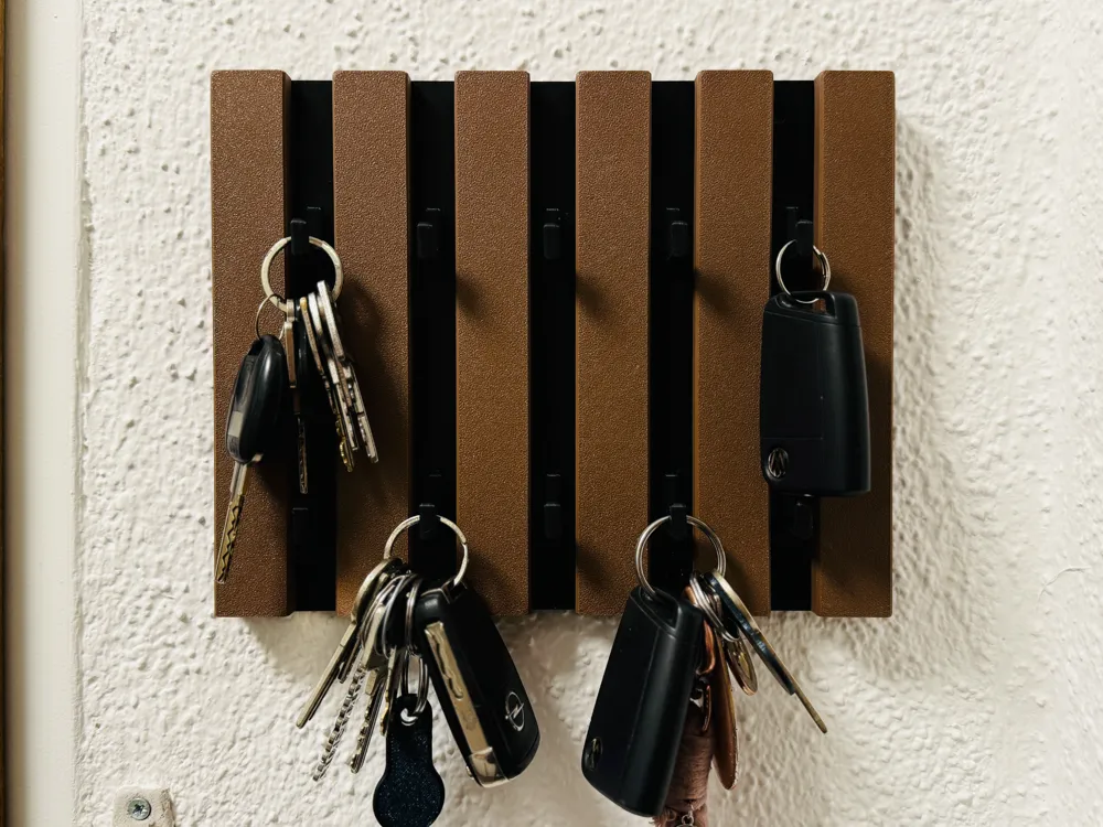PANO Key Holder in Acoustic Wood Panel Look by Alexweiss - MakerWorld