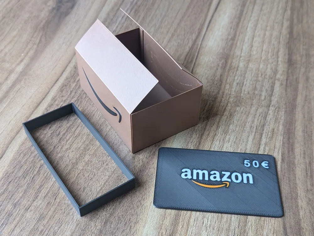 Foldable Amazon cardboard box for giftcard - Free 3D Print Model ...