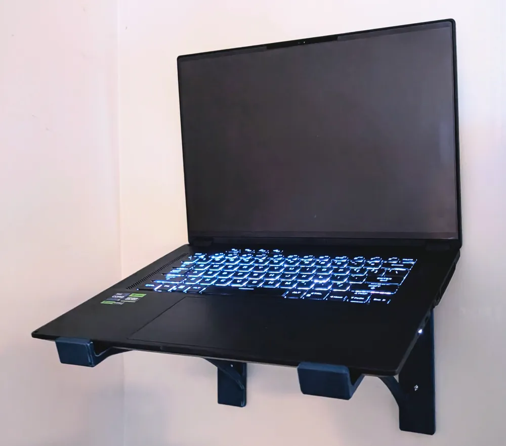 Wall Brackets for Laptop, angled shelf bracket by adze - MakerWorld