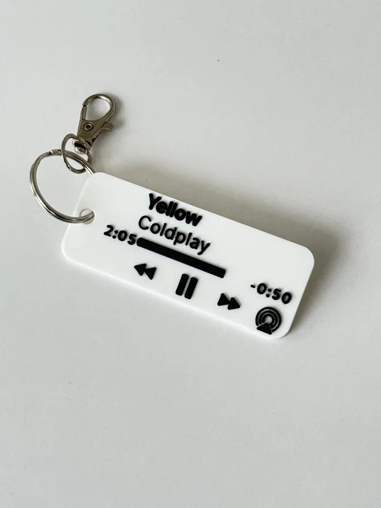 Customizable Player Keychain with Spotify Code - Free 3D Print Model ...