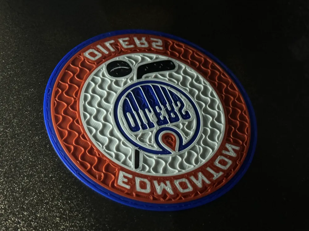 Edmonton Oilers NHL Hockey custom logo coaster by JabHook - MakerWorld