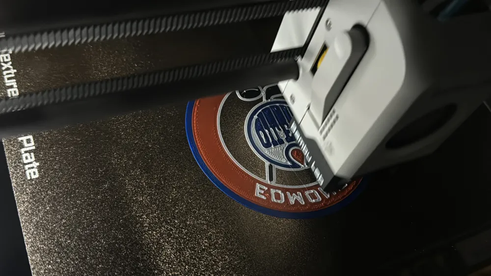 Edmonton Oilers NHL Hockey custom logo coaster by JabHook - MakerWorld