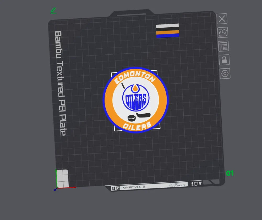 Edmonton Oilers NHL Hockey custom logo coaster by JabHook - MakerWorld