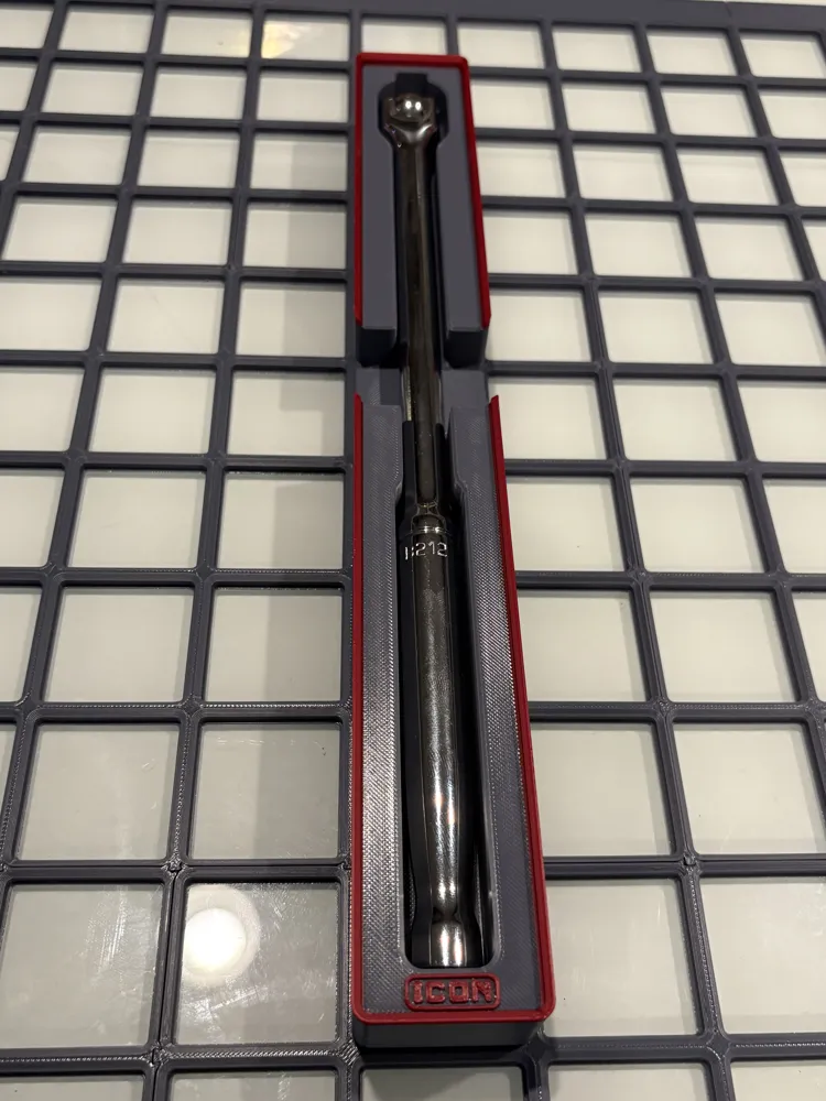 Icon 3/8" Breaker Bar Gridfinity Bin by Geoff MakerWorld: Download Free 3D Models