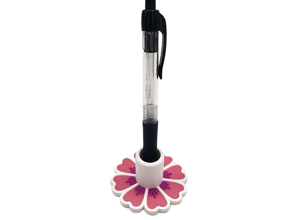 Heart Petal Flower Pen Holder - Free 3D Print Model - MakerWorld