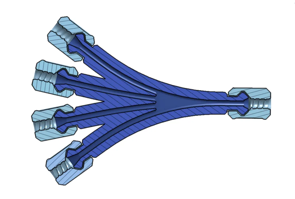 Threaded PTFE-y-splitter fully printable by UnhingedMakerWorld ...