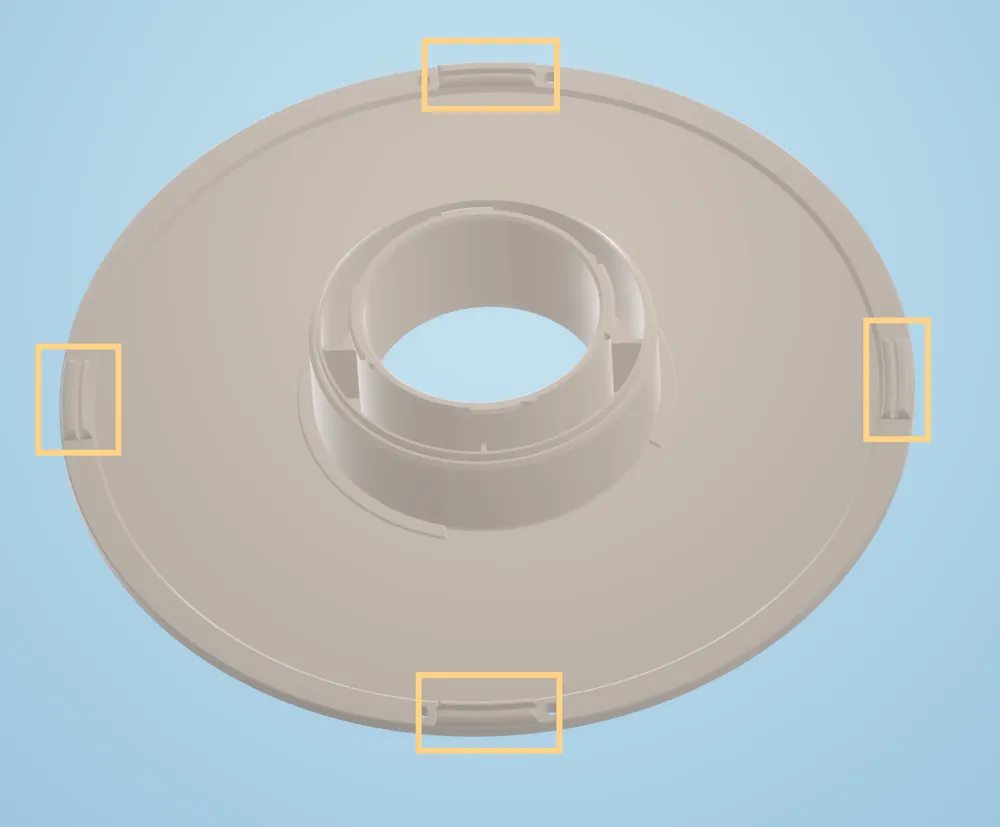 Original Bambu Lab Spool narrow with integrated Filament Clips Remixed ...