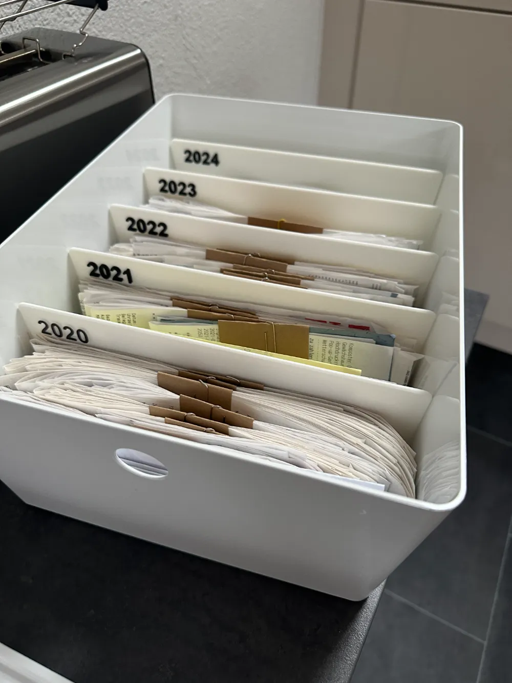 IKEA Kuggis customizable Separator/ Organizer, reciepts, invoices, etc ...