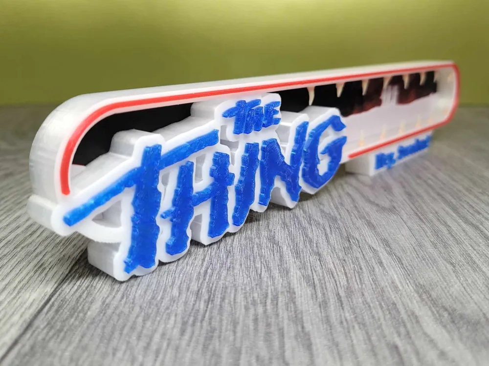 The Thing movie logo sign - Free 3D Print Model - MakerWorld