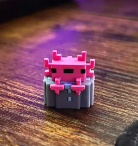 Keycap Axolotl dans un seau - Modèle d'Impression 3D Gratuit - MakerWorld