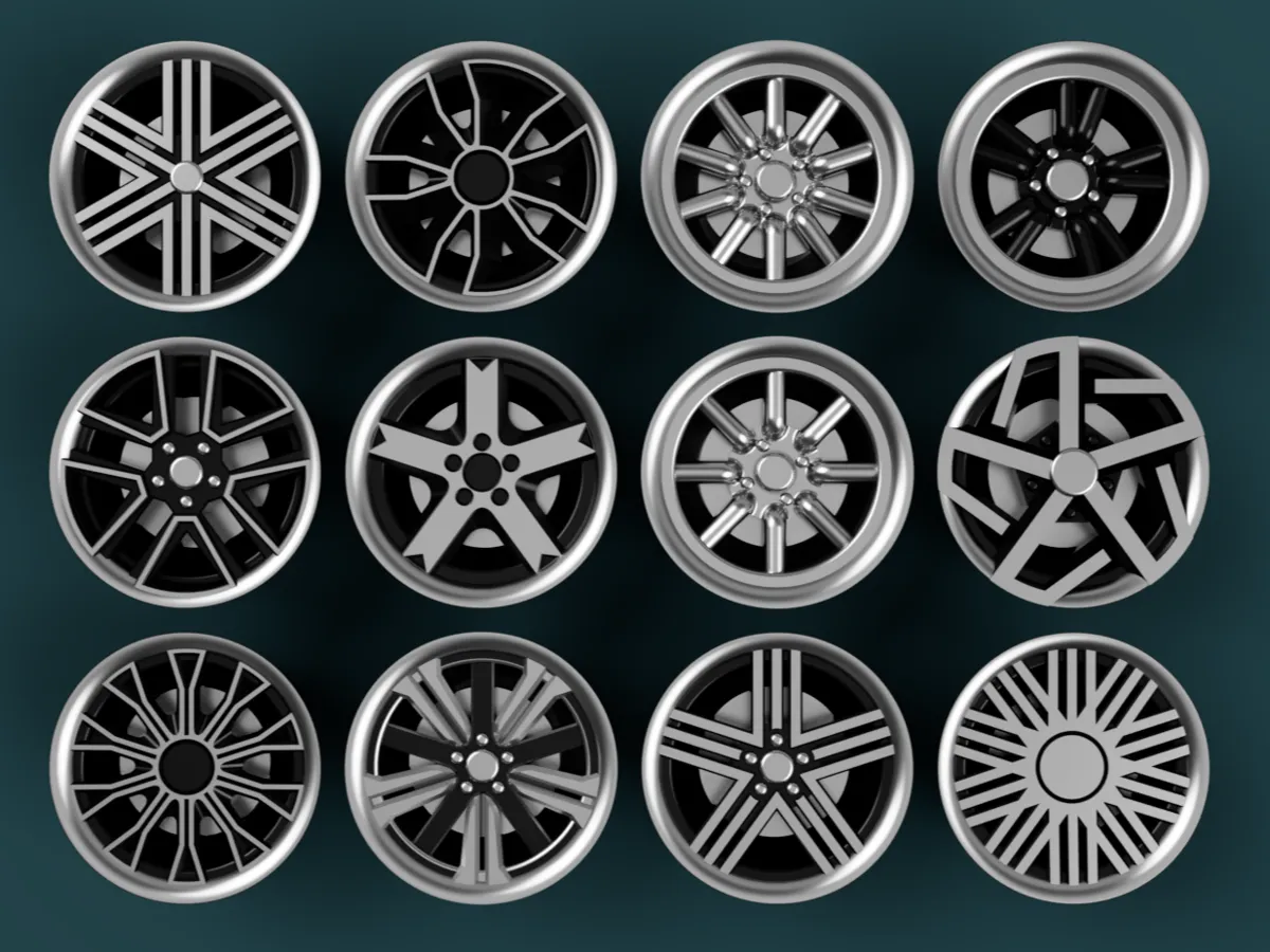 Tooned car - Wheel collection (24 RIMs) by soarpix MakerWorld: Download ...