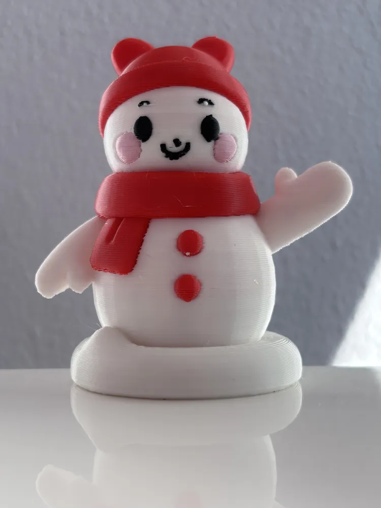 Adorable Cute Kawaii Christmas Snowman (AMS) - Free 3D Print Model ...