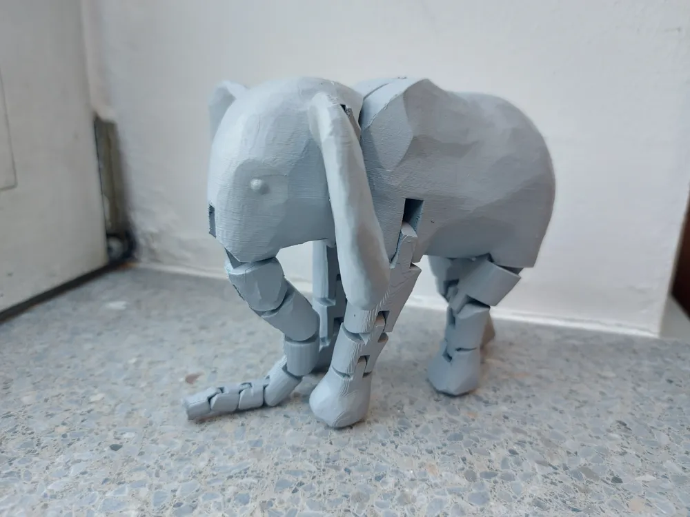 Articulated Elephant (Print-in-Place) - Free 3D Print Model - MakerWorld